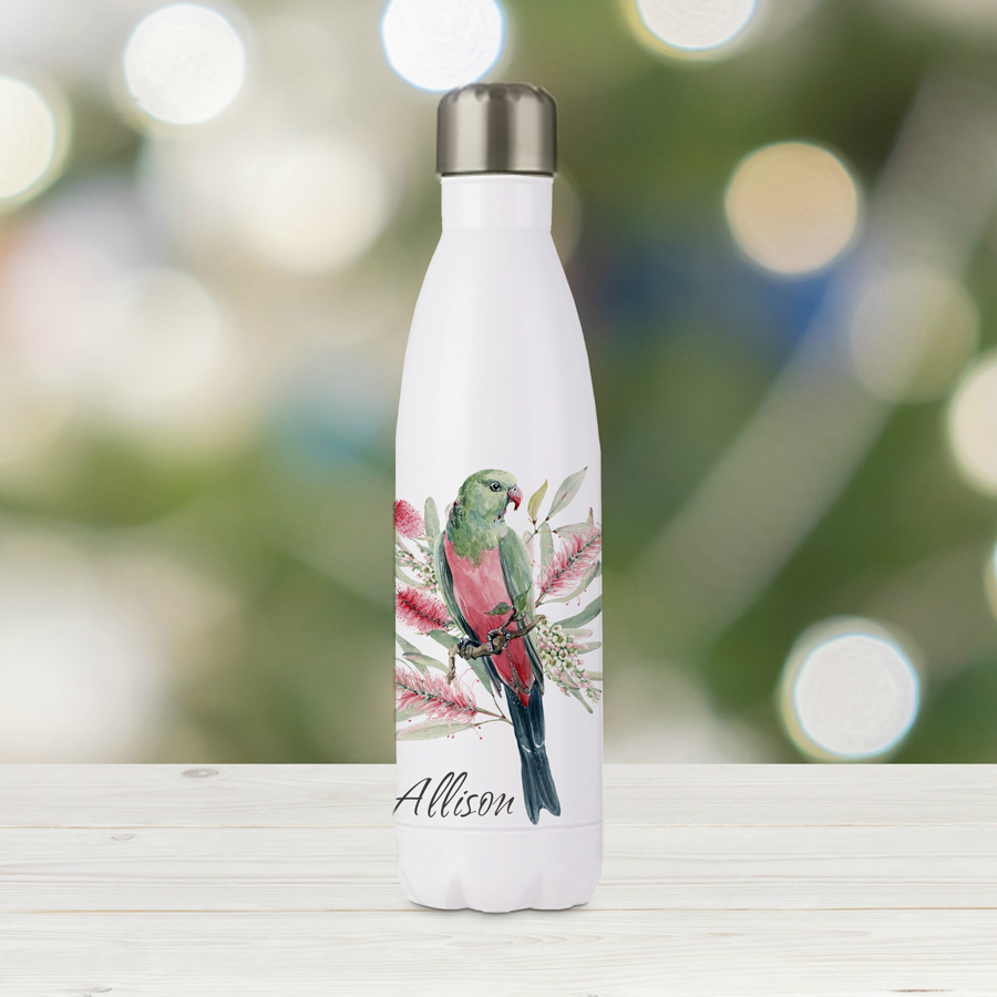 Personalised Drink Bottle | 500ml - King Parrot - Blue Box Gifts